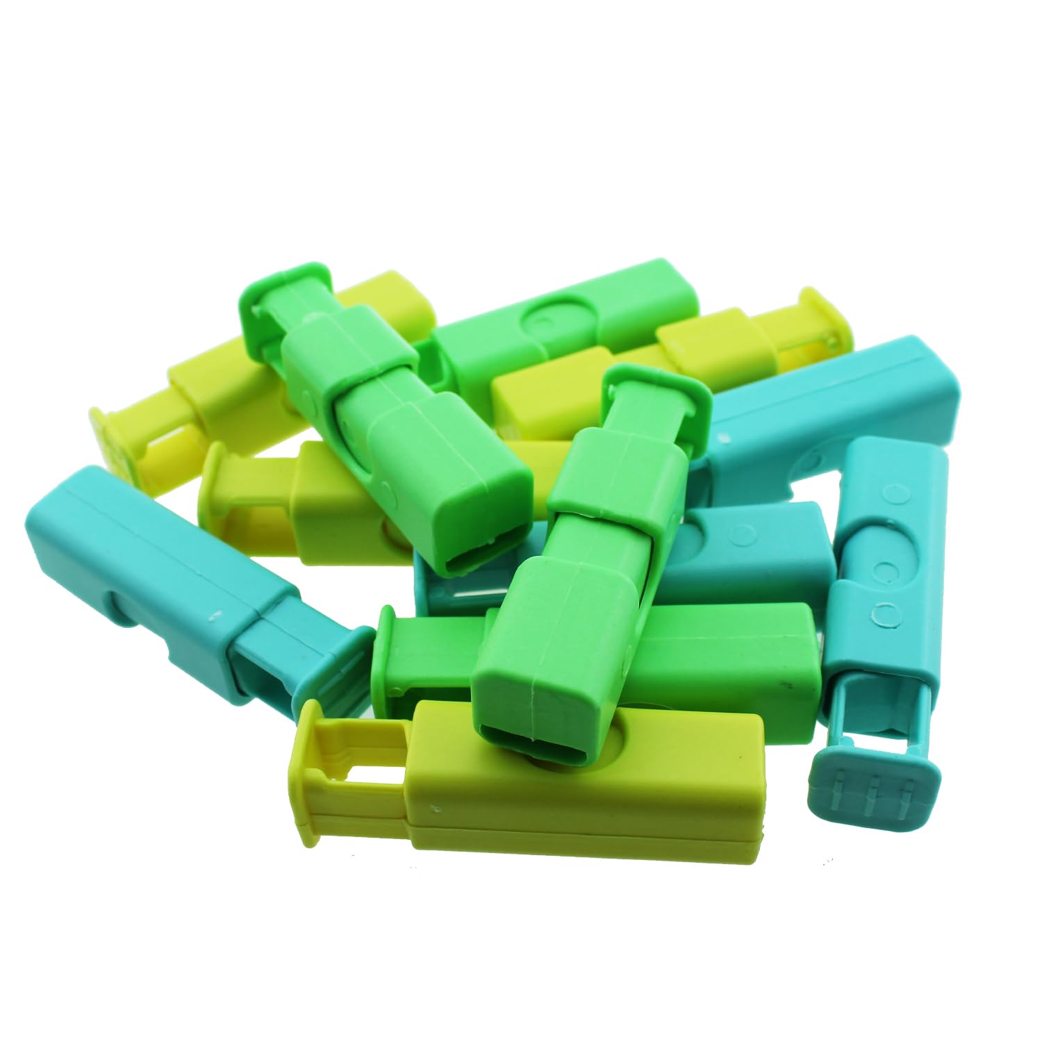 SQXBK 12PCS 60x15mm Non Slip Plastic Bread Bag Closure Clip Reusable Grocery Bag Closure Clip Easy to Squeeze Lock and Release