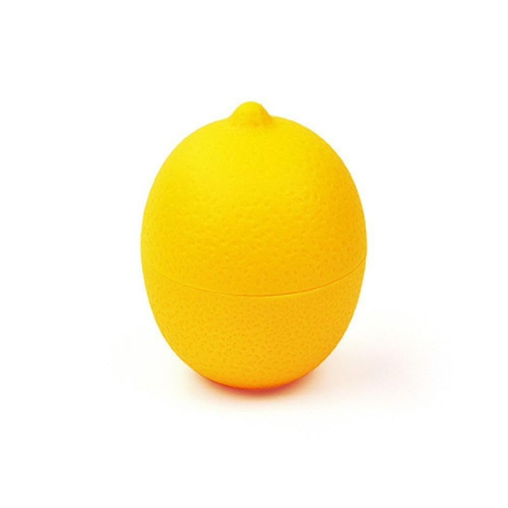 Fruit and Vegetable Shaped Food Saver Storage Containers,Reusable Refrigerator Food Keeper for Peppers,Onions,Tomatoes,Lemons,and Garlic(Lemon)