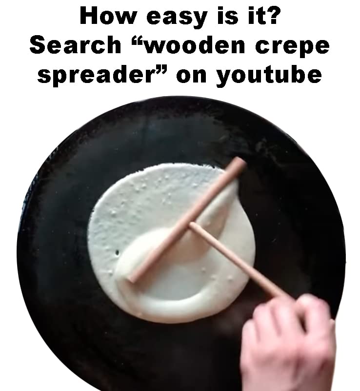 Introduction Price-HipGirl Wooden Crepe Spreader,Pancake Crepe Tools,煎饼Spatula Sticks for Griddle,Dosa Making&Crepe Making Accessories for Flat Tortilla Shells,Roti,Galettes-Round Food Pastry Tool