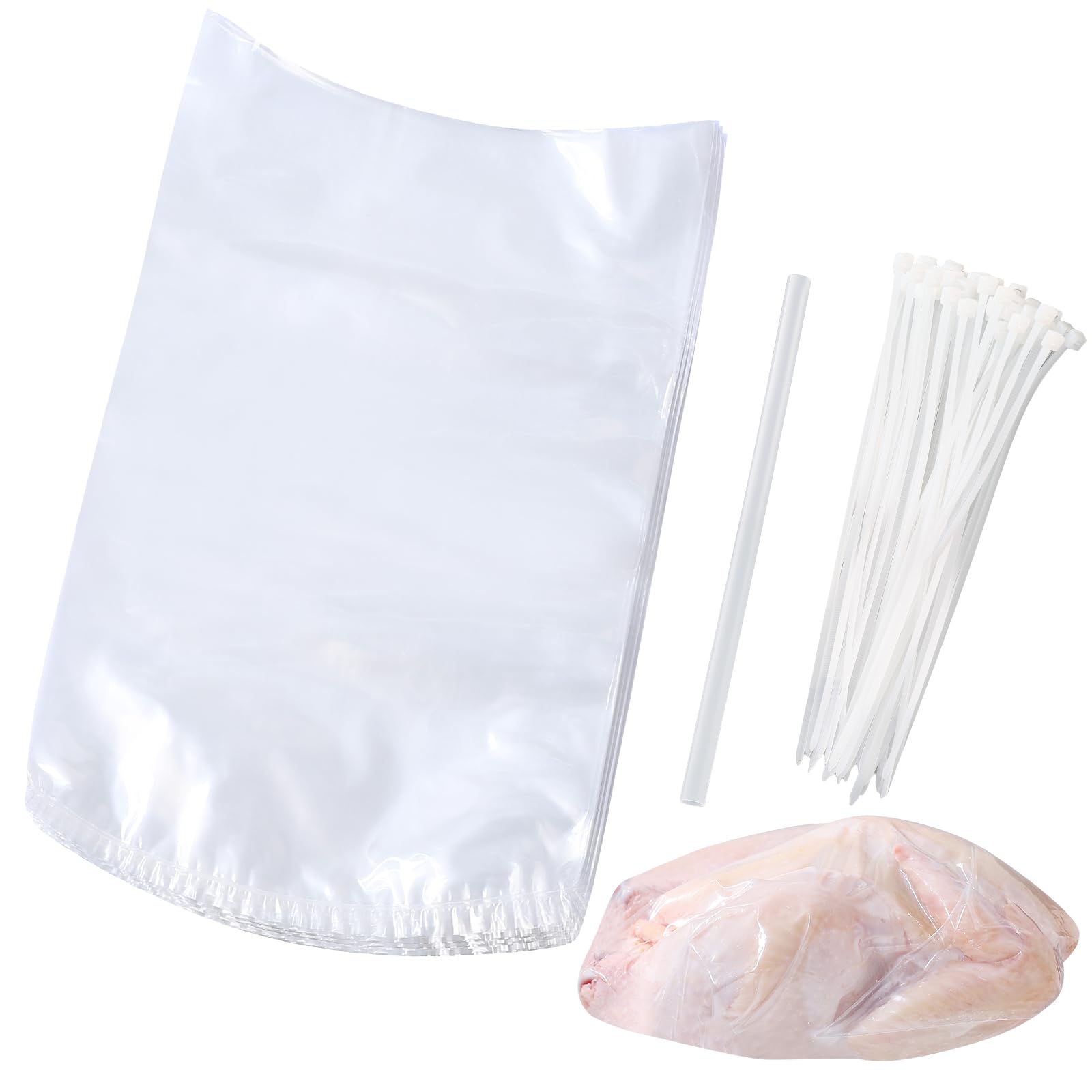 YISIMODI 18x13 In Poultry Shrink Bags - Perfect for Fresh, Safe, and Convenient Food Packaging - 30 Packs