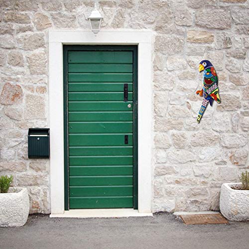 Zcaukya Wall Decor Hanging for Indoor Outdoor Home Bedroom Office Garden (Parrot Blue)