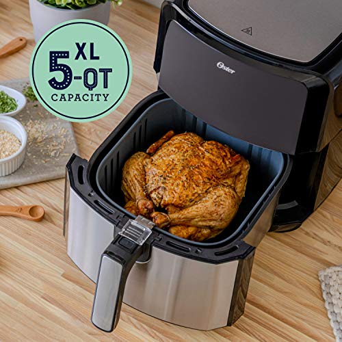 Oster DiamondForce Nonstick XL 5 Quart Digital Air Fryer, 8 Functions with Digital Touchscreen