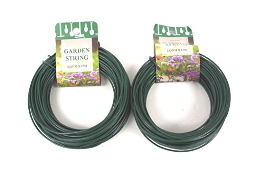 THE UM24 100 Feet Garden Wire Heavy Duty Green Coated Plant Twist Tie Garden Training Wire