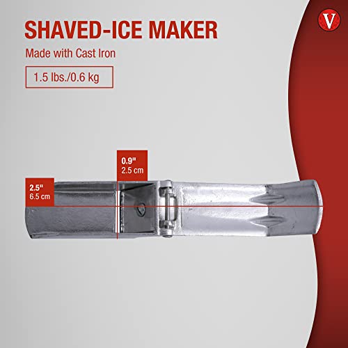 Victoria Cast-Iron Ice Shaver, Margarita, Mexican, and Italian Ice Maker, Made in Colombia