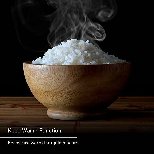 Panasonic 5 Cup (Uncooked) Rice Cooker with Fuzzy Logic and One-Touch Cooking for Brown Rice, White Rice, and Porridge or Soup β 1.0 Liter β SR-DF101 (White)