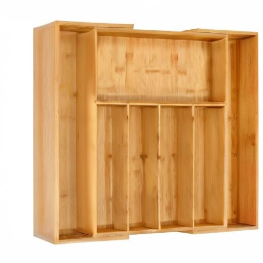 Bamboo Drawer Organizer for Kitchen, Expandable Utensil Tray,Wooden Drawer Divider Organizer