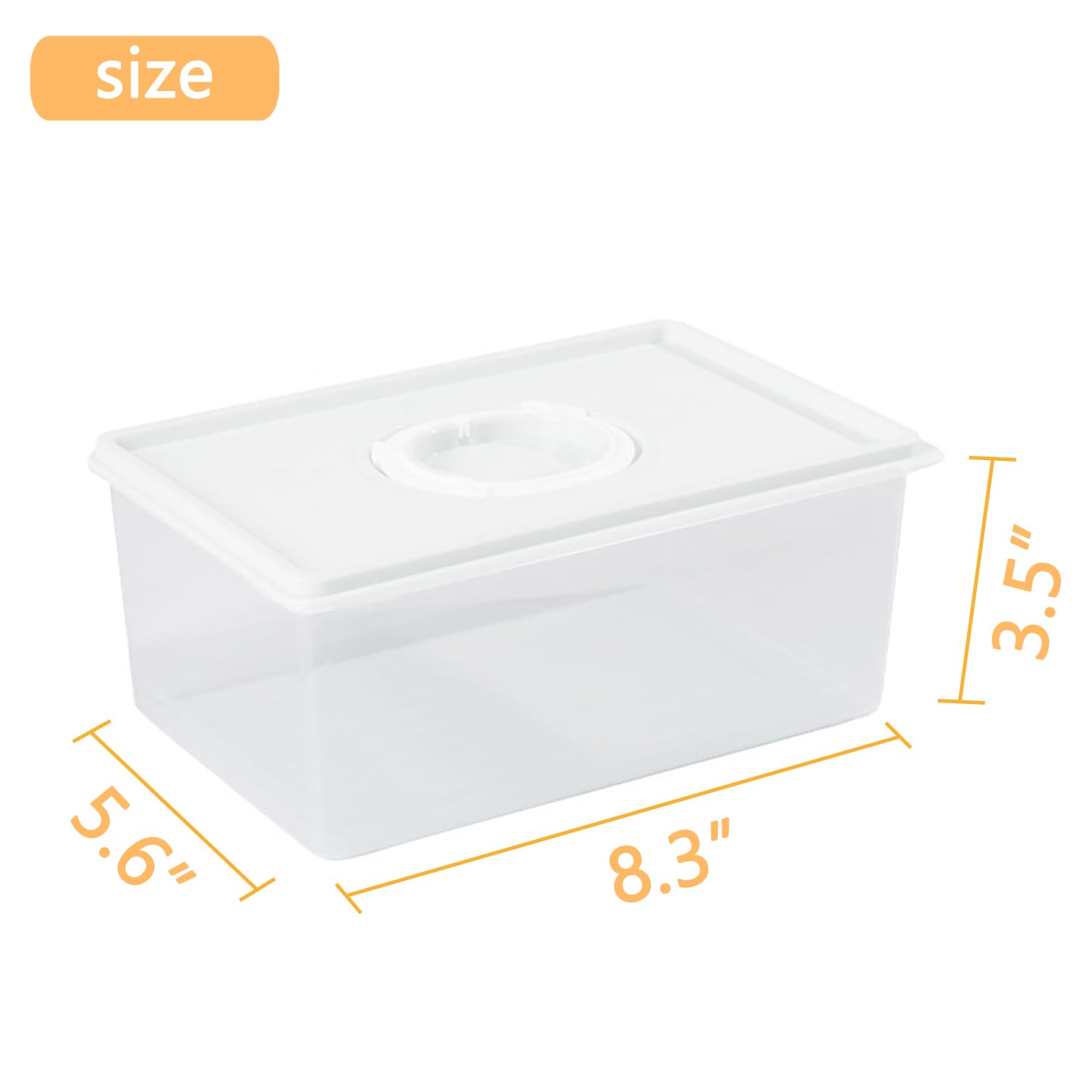 Vellsenne 2 Pack Sliced Cheese Container with Time Recording - Block & Sliced Cheese Storage Container for Fridge