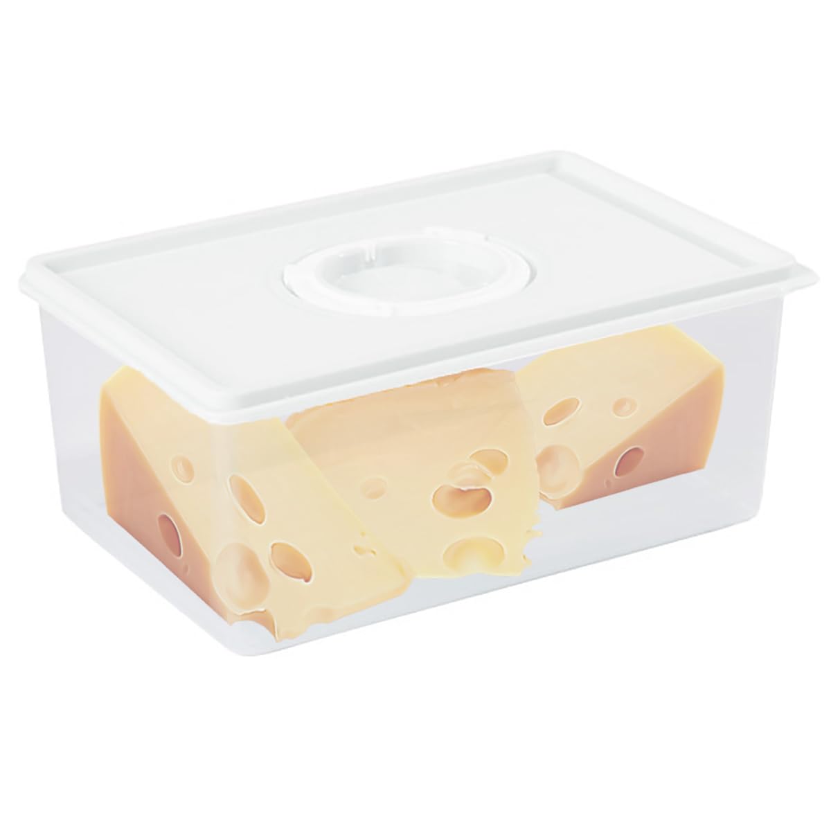 Vellsenne 2 Pack Sliced Cheese Container with Time Recording - Block & Sliced Cheese Storage Container for Fridge