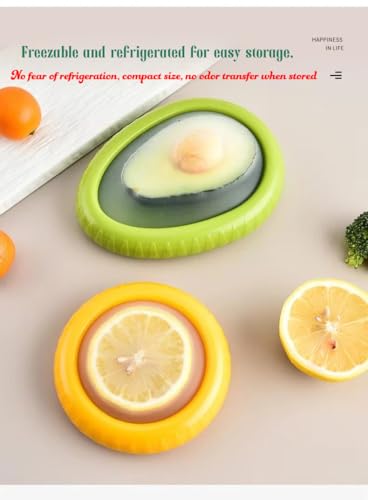 WYMZF Silicone Fruit Storage Containers, Fruit and Vegetable Anti-oxidation Storage Box for Fridge, Onion Storage and Avocado Saver Gadgets Set Ideal for Kitchen. (Mix-4set)