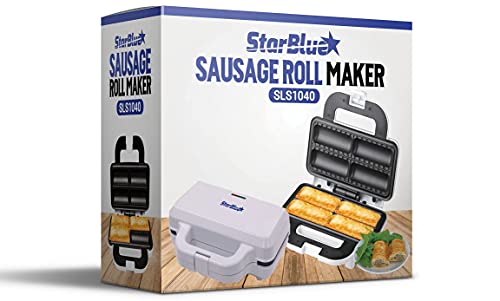Sausage Roll Maker by StarBlue with FREE Recipe ebook β Make 4 Quick and Delicious Breakfast Sausage Rolls and Snacks in Minutes AC120V 60Hz 850W