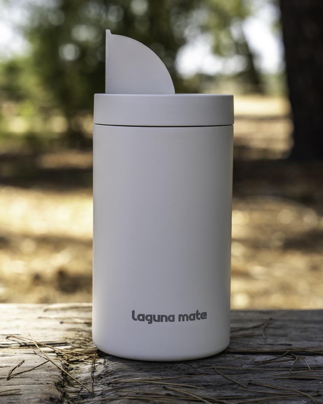 Laguna Mate Yerbero Yerba Mate Container with Easy to Open Twist Cap and Pour Spout - Container for Sugar and Coffee Dispenser - Yerbero Para Mate - Yerbera de Mate (White)
