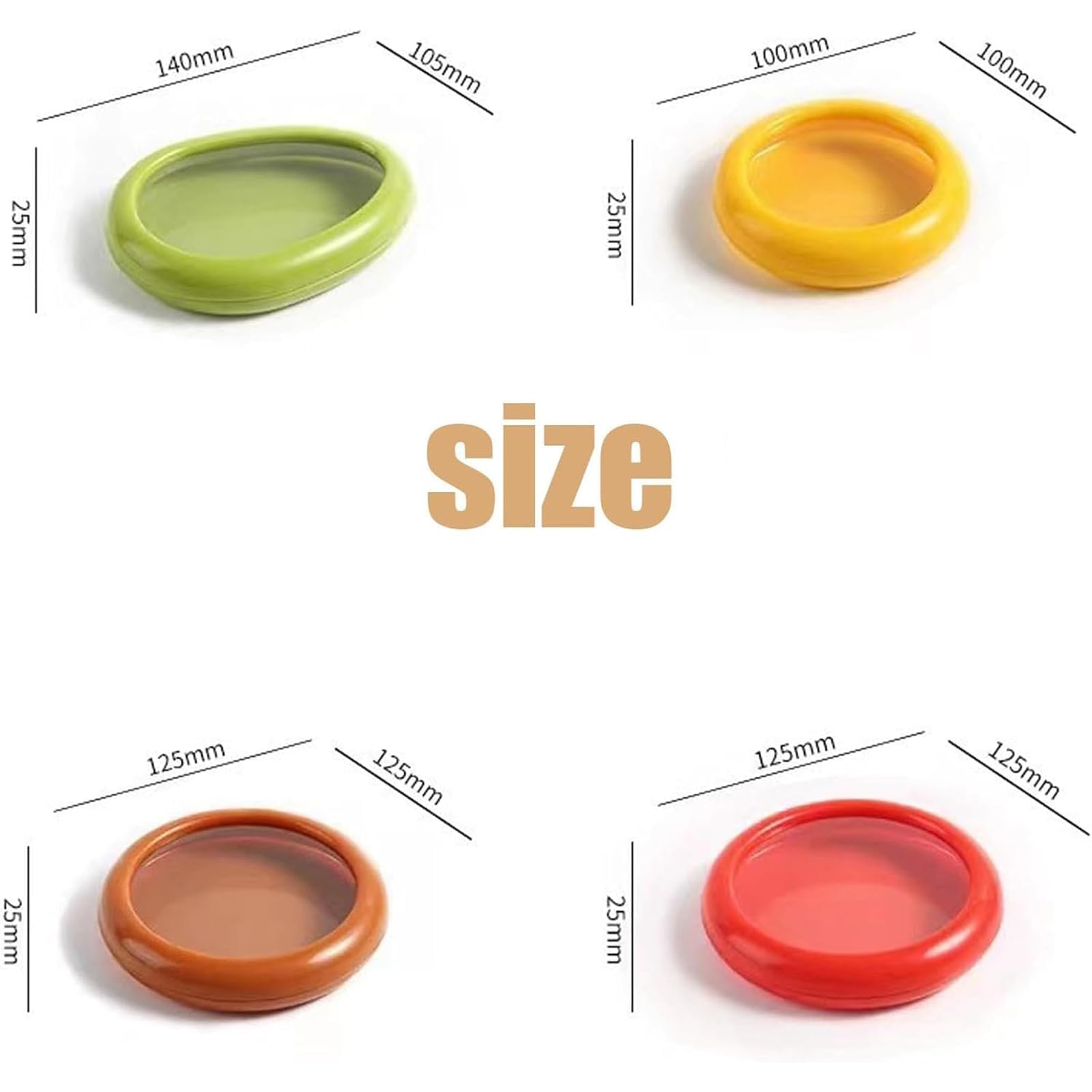 Goferlaa Fruit And Vegetable Anti-Oxidation Storage Box,Silicone Fruit Storage Box,Silicone Fruit and Vegetable Storage Containers Set for Fridge Keep Fresh(4 Pcs)