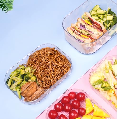 Sufeasdf Bacon Storage Container For Fridge,Deli Storage,Stackable Lunch Meat Storage,Ham And Cheese Container For Fridge-Cold Storage With Lid. (White B 8.8 * 6.3 * 3.4)