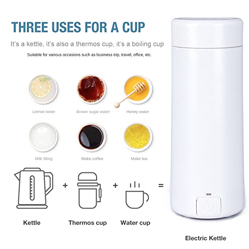 Portable Electric Kettle, Travel Electric Kettle Quick Boil Automatic Shut-Off Small Capacity Kettle
