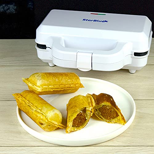 Sausage Roll Maker by StarBlue with FREE Recipe ebook β Make 4 Quick and Delicious Breakfast Sausage Rolls and Snacks in Minutes AC120V 60Hz 850W