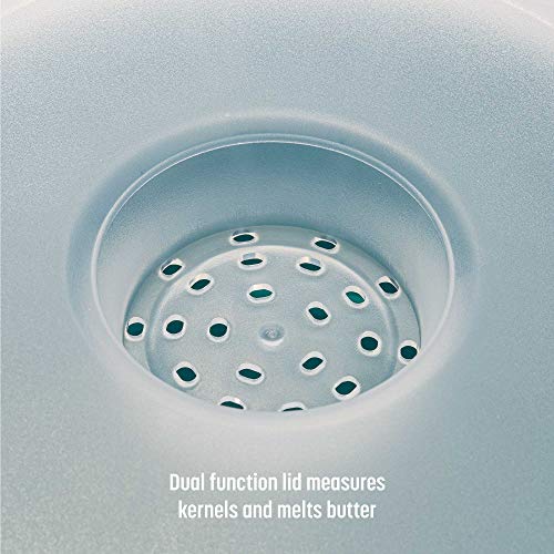 Goodful Silicone Popcorn Popper, Collapsible Hot Air Microwavable Popcorn Maker, Bowl Made without BPA, Teal
