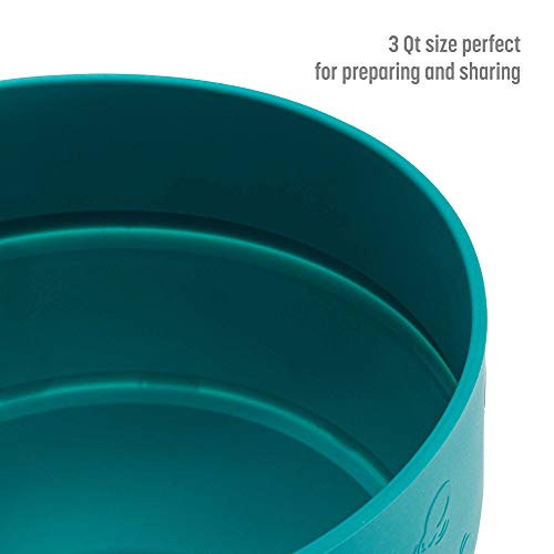 Goodful Silicone Popcorn Popper, Collapsible Hot Air Microwavable Popcorn Maker, Bowl Made without BPA, Teal