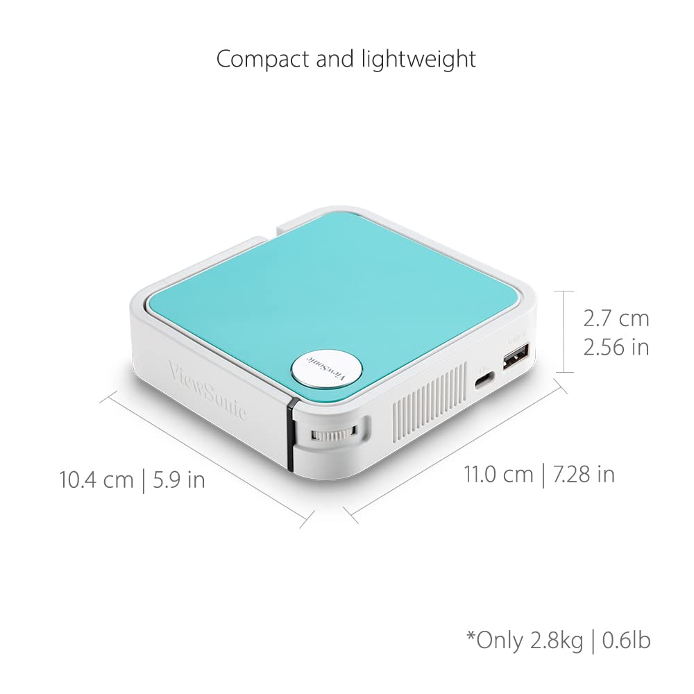 ViewSonic M1 Mini+ Ultra Portable LED Projector with Auto Keystone, Bluetooth JBL Speaker, HDMI, USB C, Stream Netflix with Dongle (M1MINIPLUS)