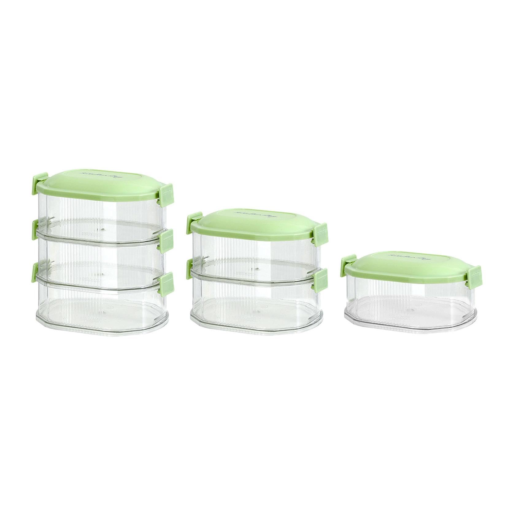 Multi-layered Seasoning Storage Box, Layered Transparent Seasoning Storage Box, Plastic Storage for Seasoning, Fruits, Vegetables (white, 3 layer)