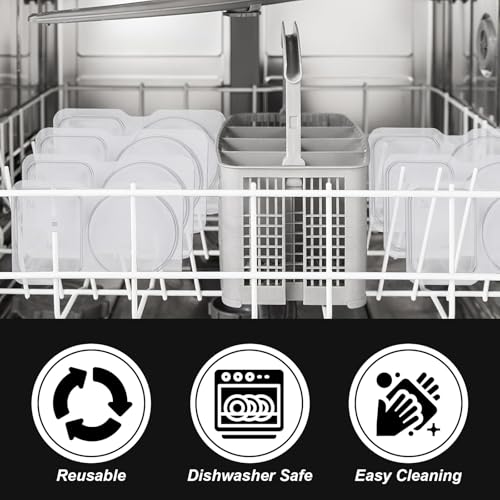 30PCS Double Compartment Condiment Containers with Lids, Portable Reusable Sauce Container Dressing Containers with Lids for Dip, Condiment, Sauce, Sampling and Travel Snacks