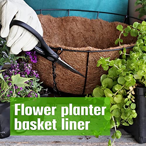 3 Pieces Coconut Plant Liner Roll Natural Coconut Liner Roll Coconut Coir Liner Sheets Reusable Coconut Fiber Mat Replacement Basket for Planter Window Box Flower Basket Garden Decor (12 x 79 Inch)