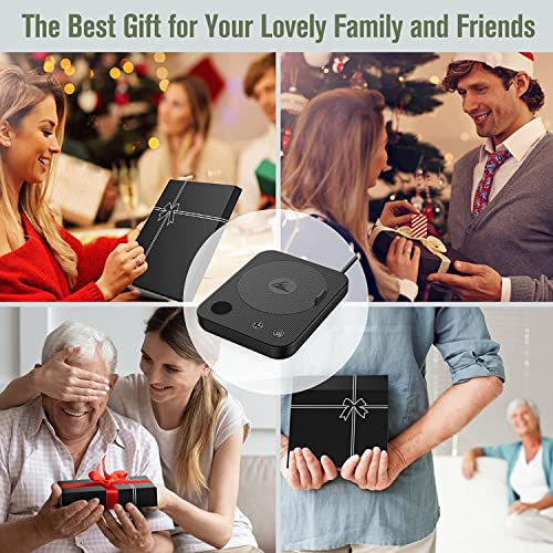 Coffee Warmer for Desk with 3-Temp Settings, Beverage Mug Warmer with Auto On/Off, Coffee Mug Warmer with Auto-Off Timer, Electric Coffee Cup Warmer with Led Digital Display, Warm Gift for Your Love