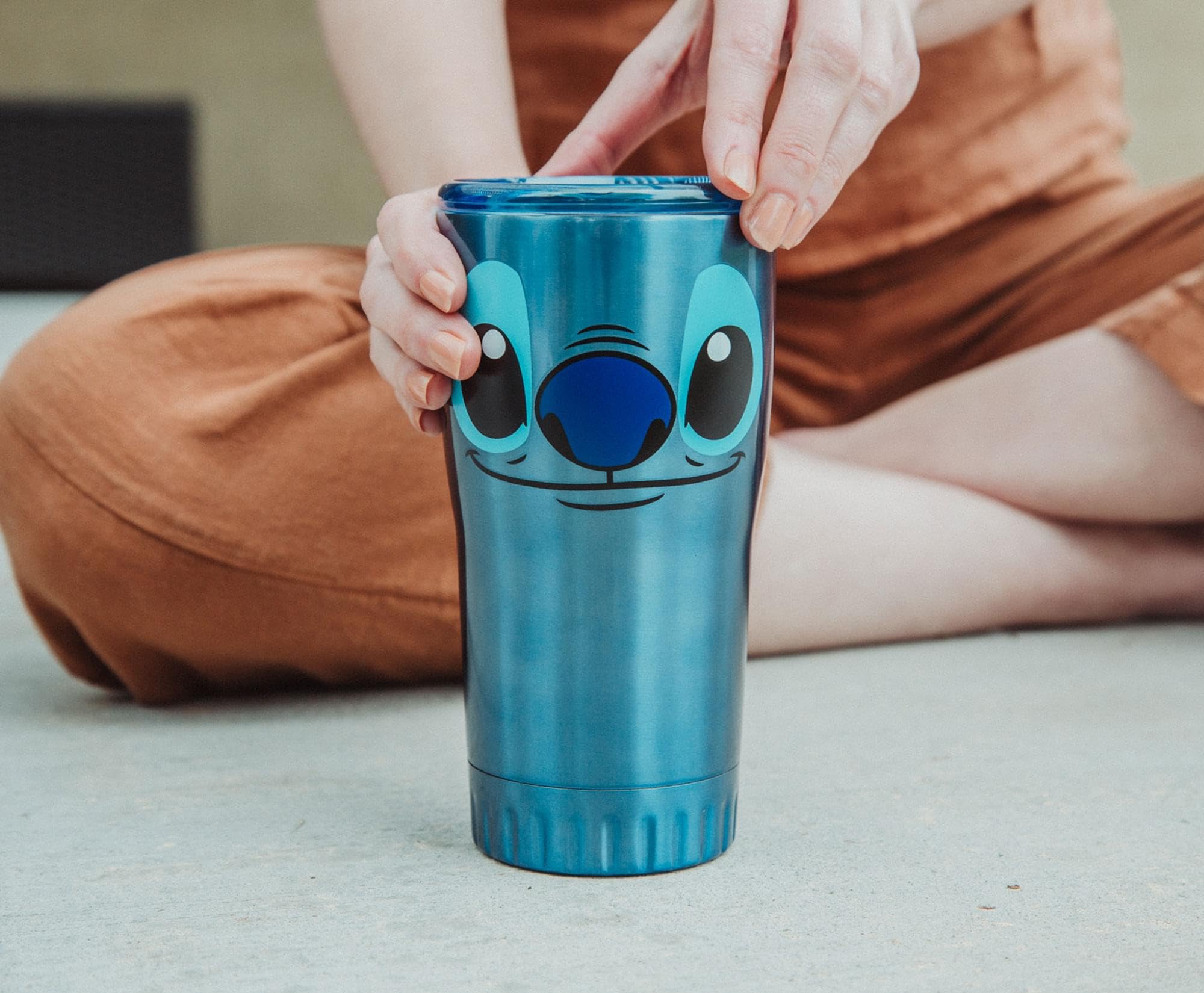 Silver Buffalo Lilo and Stitch Travel Mug, 20 Ounces