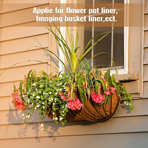 3 Pieces Coconut Plant Liner Roll Natural Coconut Liner Roll Coconut Coir Liner Sheets Reusable Coconut Fiber Mat Replacement Basket for Planter Window Box Flower Basket Garden Decor (12 x 79 Inch)