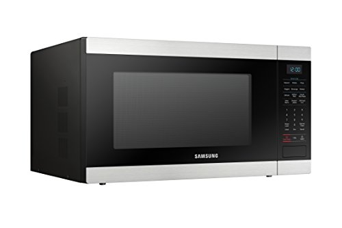 Samsung Electronics Samsung MS19M8000AS/AA Large Capacity Countertop Microwave Oven with Sensor and Ceramic Enamel Interior, Stainless Steel, 1.9 cubic feet