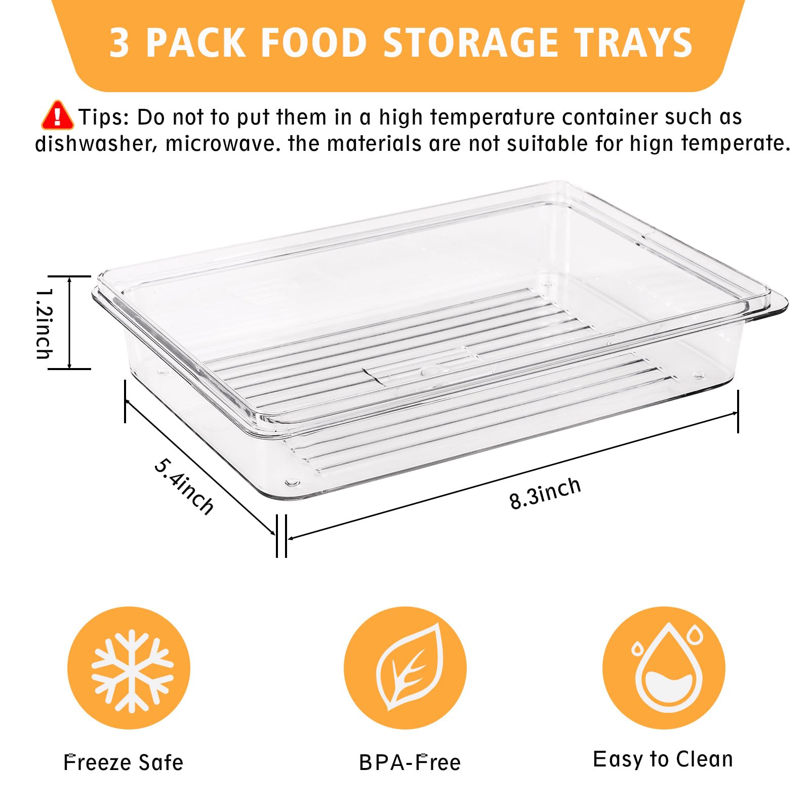 mcwdoit Bacon Keeper for Fridge, Transparent Deli Meat container for fridge, Stackable Cheese Ham Container, Food Storage Boxes with Lid for Cold Cuts, Lunch Meat, Salami, Meal Prep Containers,3 Pack