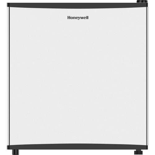 Honeywell Compact Refrigerator 1.6 Cu Ft Mini Fridge with Freezer, Single Door, Low noise, for Bedroom, Office, Dorm with Adjustable Temperature Settings, Stainless Steel