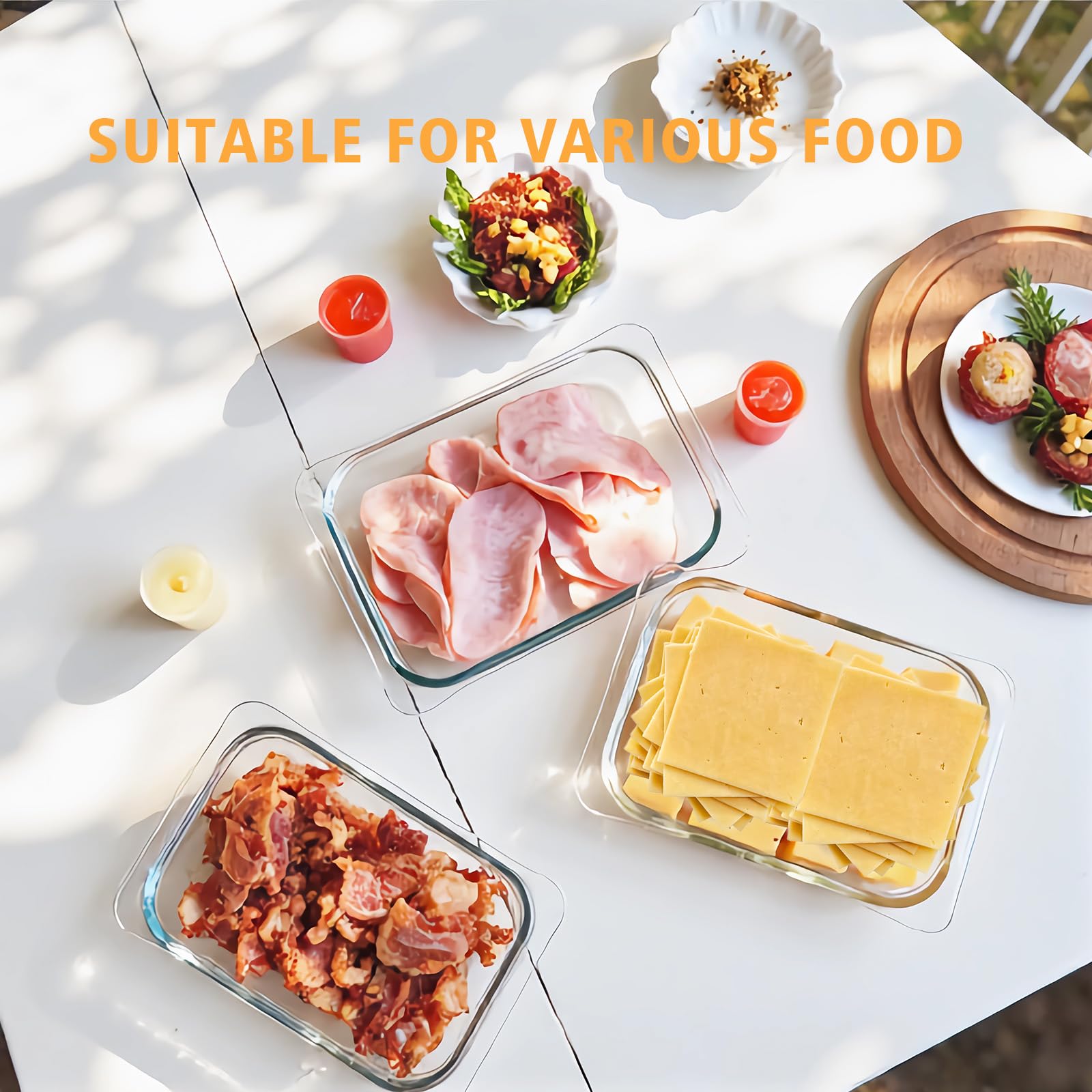 mcwdoit Bacon Keeper for Fridge, Transparent Deli Meat container for fridge, Stackable Cheese Ham Container, Food Storage Boxes with Lid for Cold Cuts, Lunch Meat, Salami, Meal Prep Containers,3 Pack