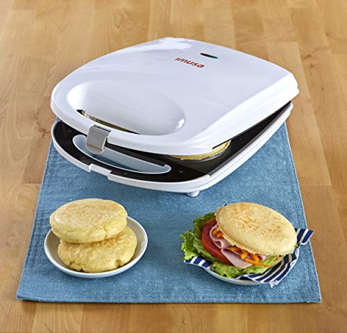 IMUSA USA 4 Slot Electric Arepa Maker with Nonstick Surface (1,200-Watts)