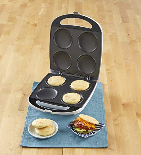 IMUSA USA 4 Slot Electric Arepa Maker with Nonstick Surface (1,200-Watts)