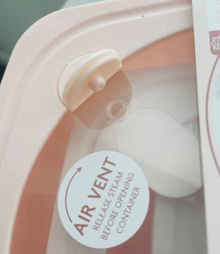 Gourmet Kitchen 8-Piece Plastic Food Storage Container Set with Vented Lids, 4 Sizes (PINK)