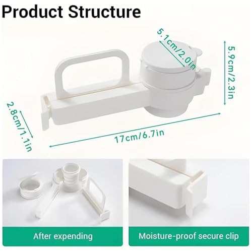 Curject Food Bag Sealing Clip with Pour Spout, Minimalist Style, Food Clip, 6.7"L x 1.1"W x 2.3"H