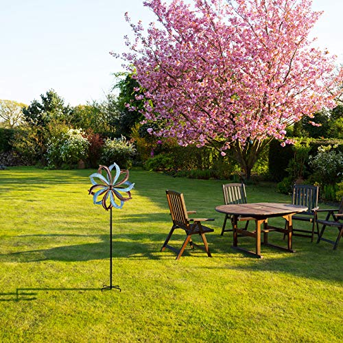 Wind Spinner, Premium Kinetic Wind Sculpture Metal Windmill for Outdoor Yard Patio Lawn & Garden
