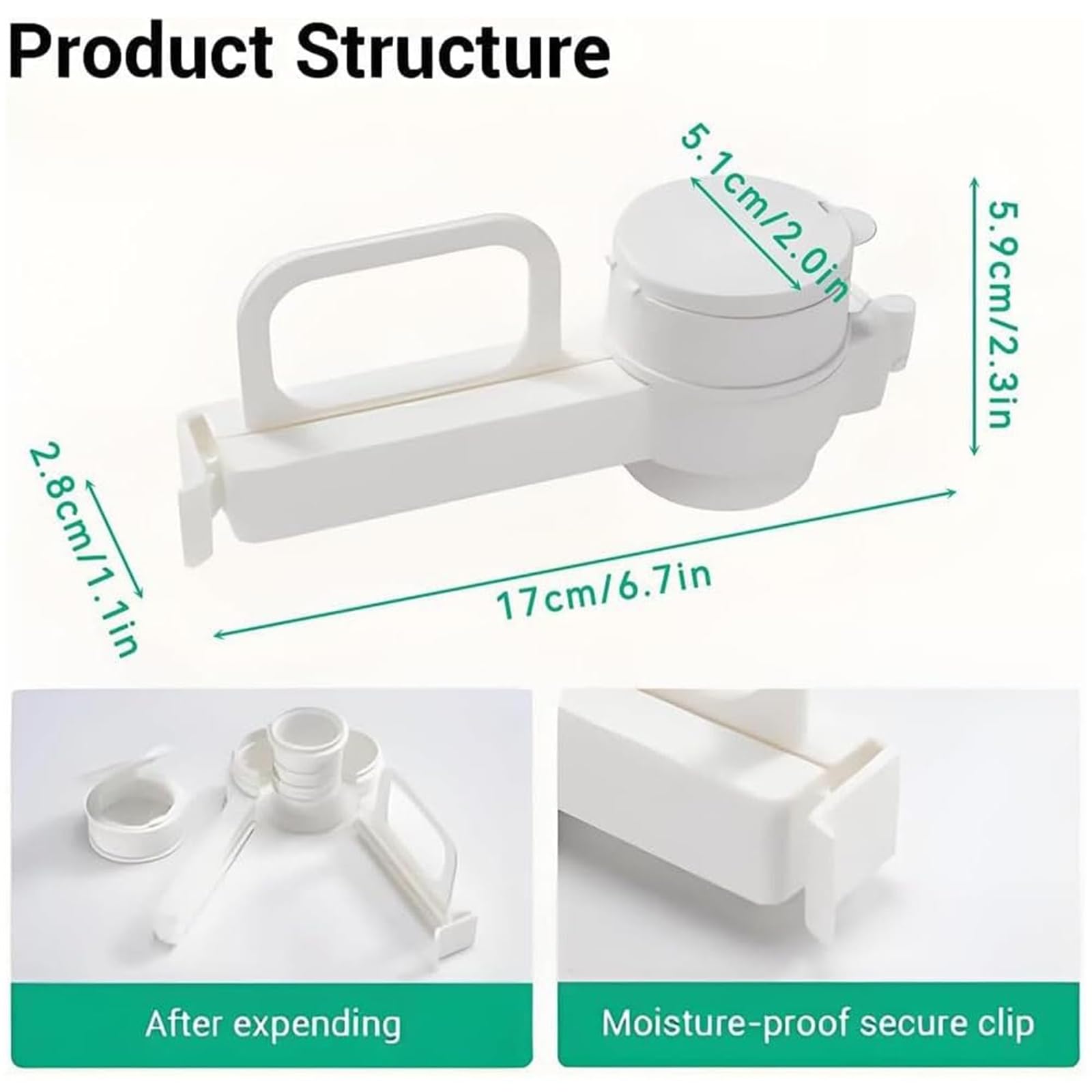 Grolomo Food Bag Sealing Clip With Pour Spout, Seal And Pour Bag Clip For Cereal, Snacks, And More (2pcs)