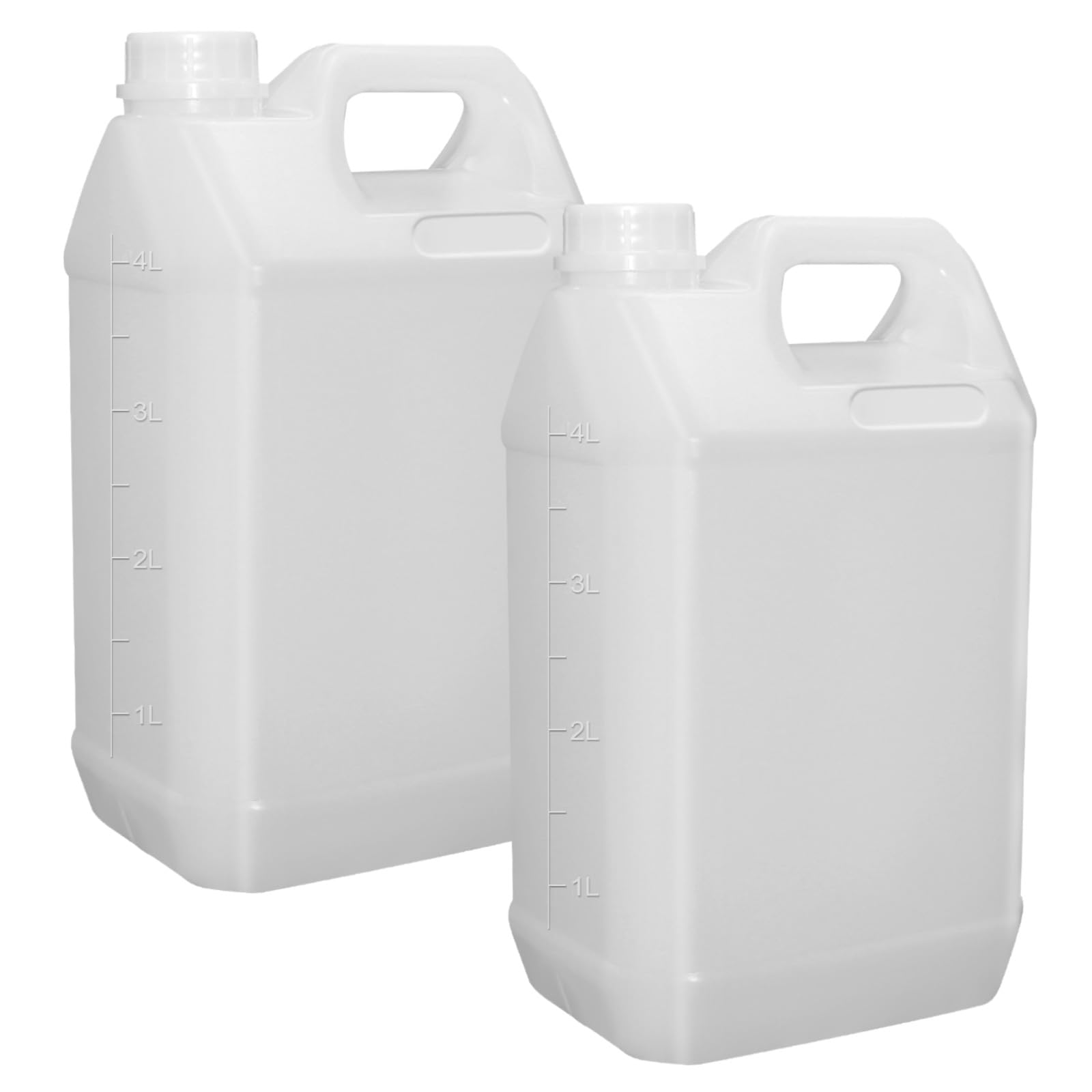 2 Packs 1 Gallon Clear Plastic Jugs with Lids, Square Empty Storage Container Plastic Jar Containers Water Jug Storage Containers with Portable Handle for Water, Sauces, Beverage, Soaps, Liquids