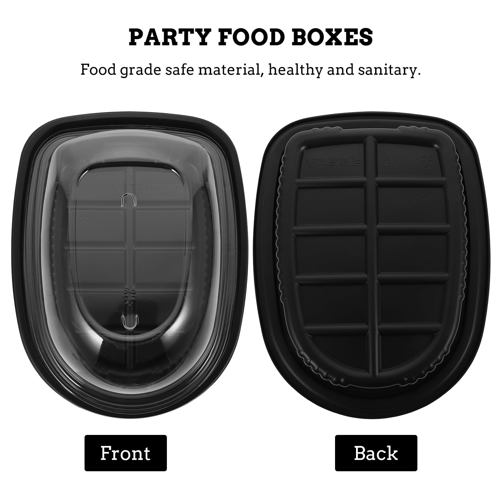 DOITOOL 20PCS Rotisserie Chicken Roaster Container with Lids - Plastic Disposable Take out Containers Carrier with Clear Dome Lid