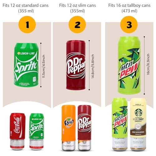 The Ultimate Silicone Can Cover Set: 6-Pack Koozies for Cans β Skinny Can Koozie, Normal & Tall Can Koozie