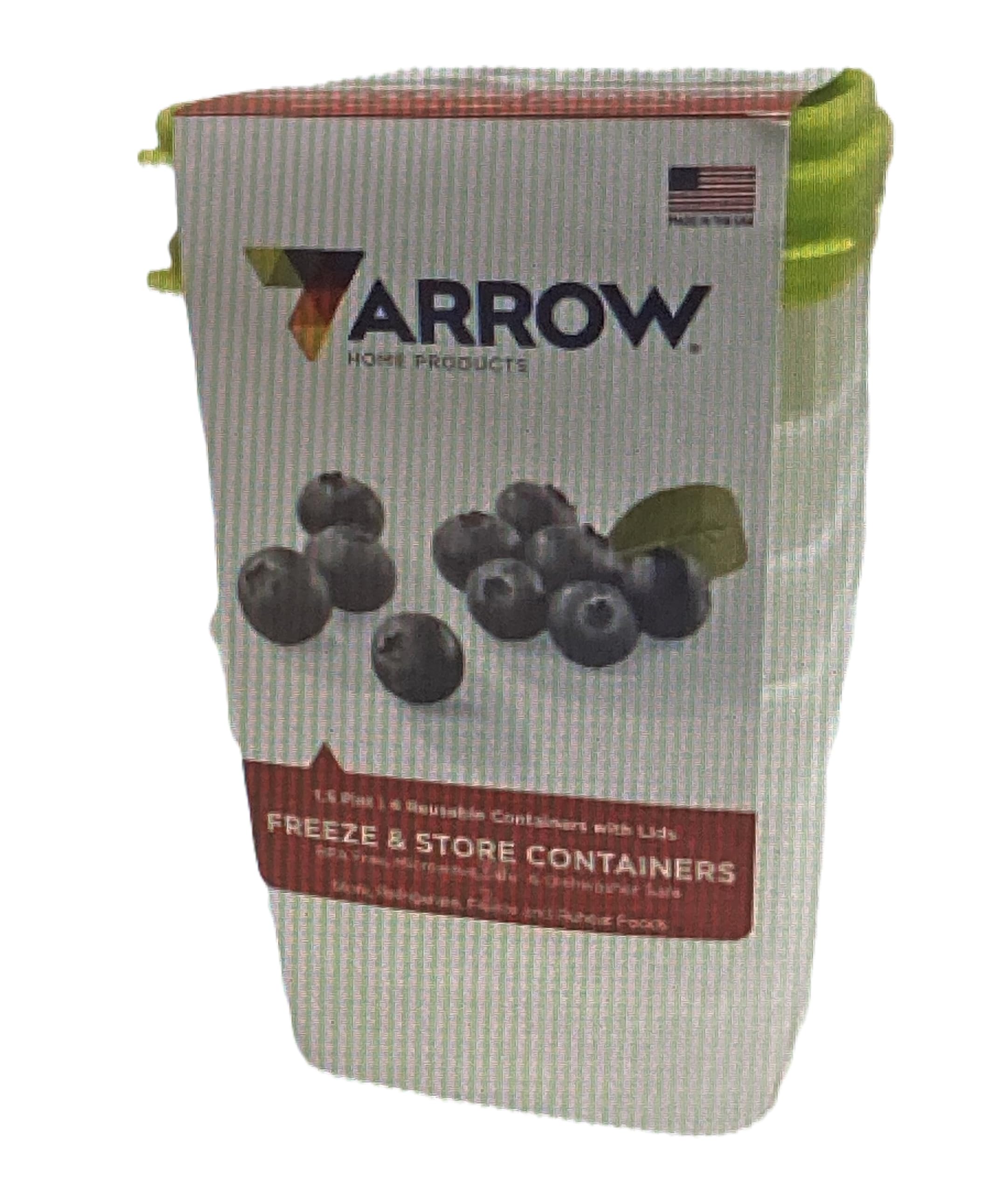 Generic Home Products 11/2 Pint White Food Storage Container Set 4 Pk, clear