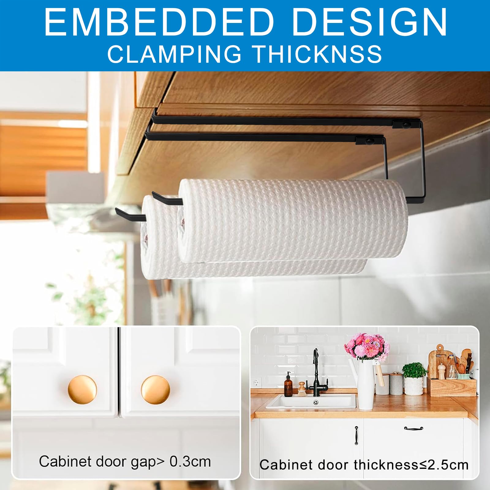 KOTTVR Latest Style Rotation tumbler lid organizer，lid organizerUp to 20 Lids,cup lid organizer,lid organizers inside cabinet,Hook for Kitchen Organizer and Storage,paper towel holder under cabinet
