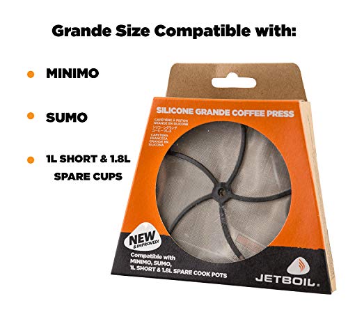 Jetboil Silicone French Press Coffee Maker Camping and Backpacking Stoves, Grande