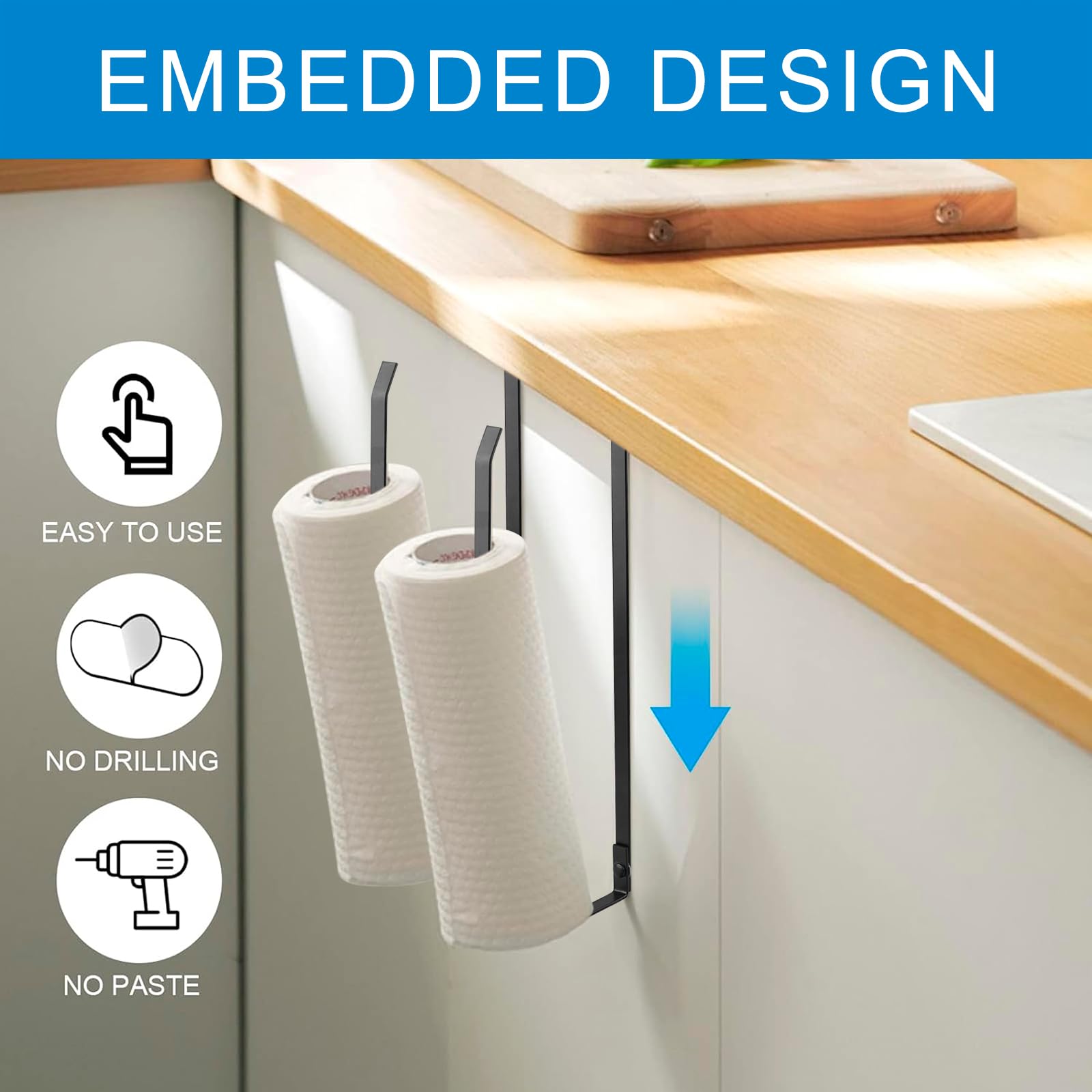 KOTTVR Latest Style Rotation tumbler lid organizer，lid organizerUp to 20 Lids,cup lid organizer,lid organizers inside cabinet,Hook for Kitchen Organizer and Storage,paper towel holder under cabinet