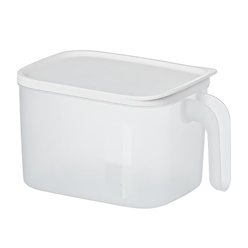 Fridge Lid Box - Clear Fridge Organizer Bin, Stackable Freezer Storage Container | Ice Bin Freezer Food Organizer with Lid and Handle, Frosted Transparent Bins Refrigerator Organizer Bin for Fruits