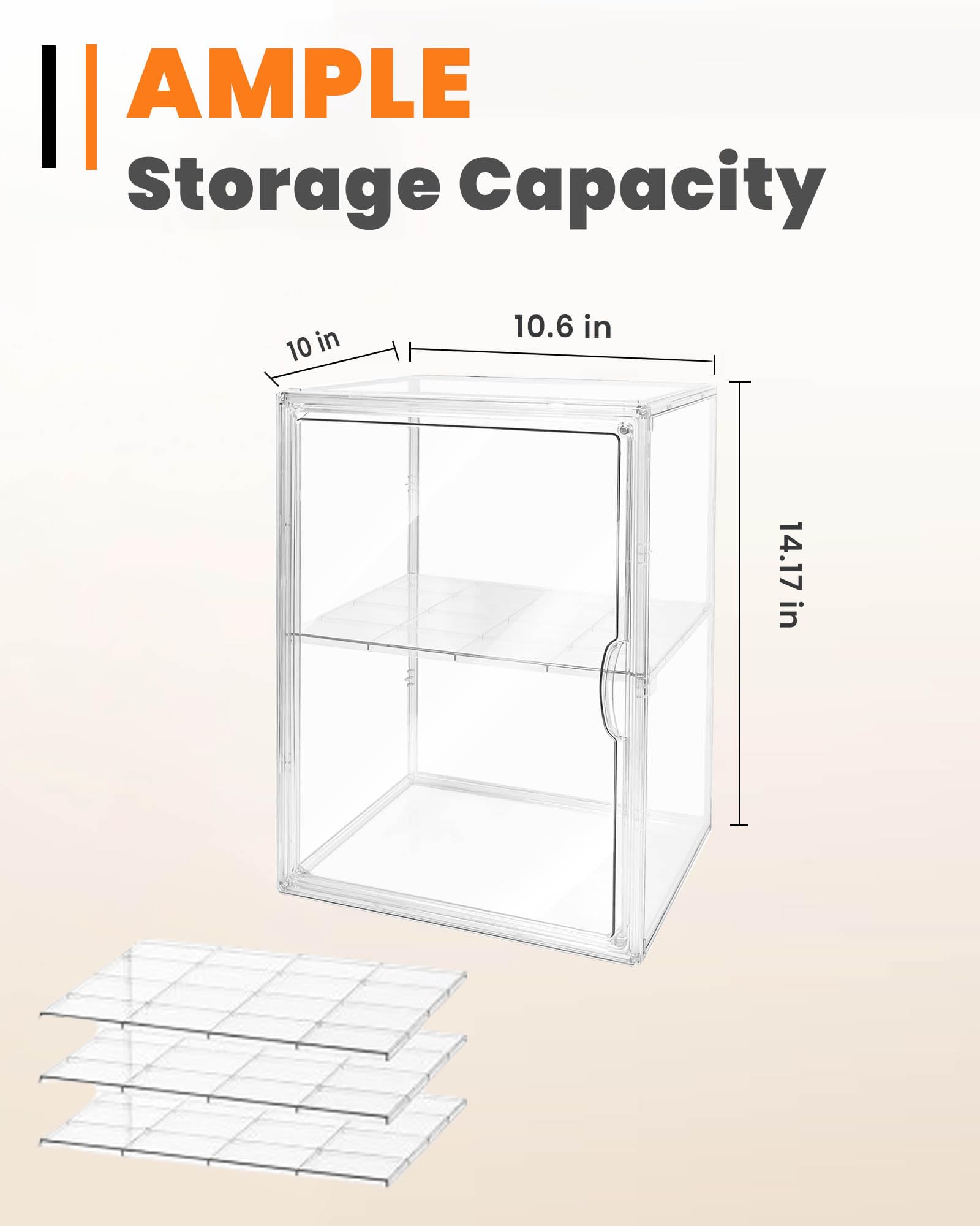 Bread Box,Large Bread Boxs for Kitchen Countertop - 4 Layers Adjustable Bread Storage Container, Clear Boxes for Kitchen Counter, Breads Box Airtight,Bread Holder,Perfect for Bagel, Muffins