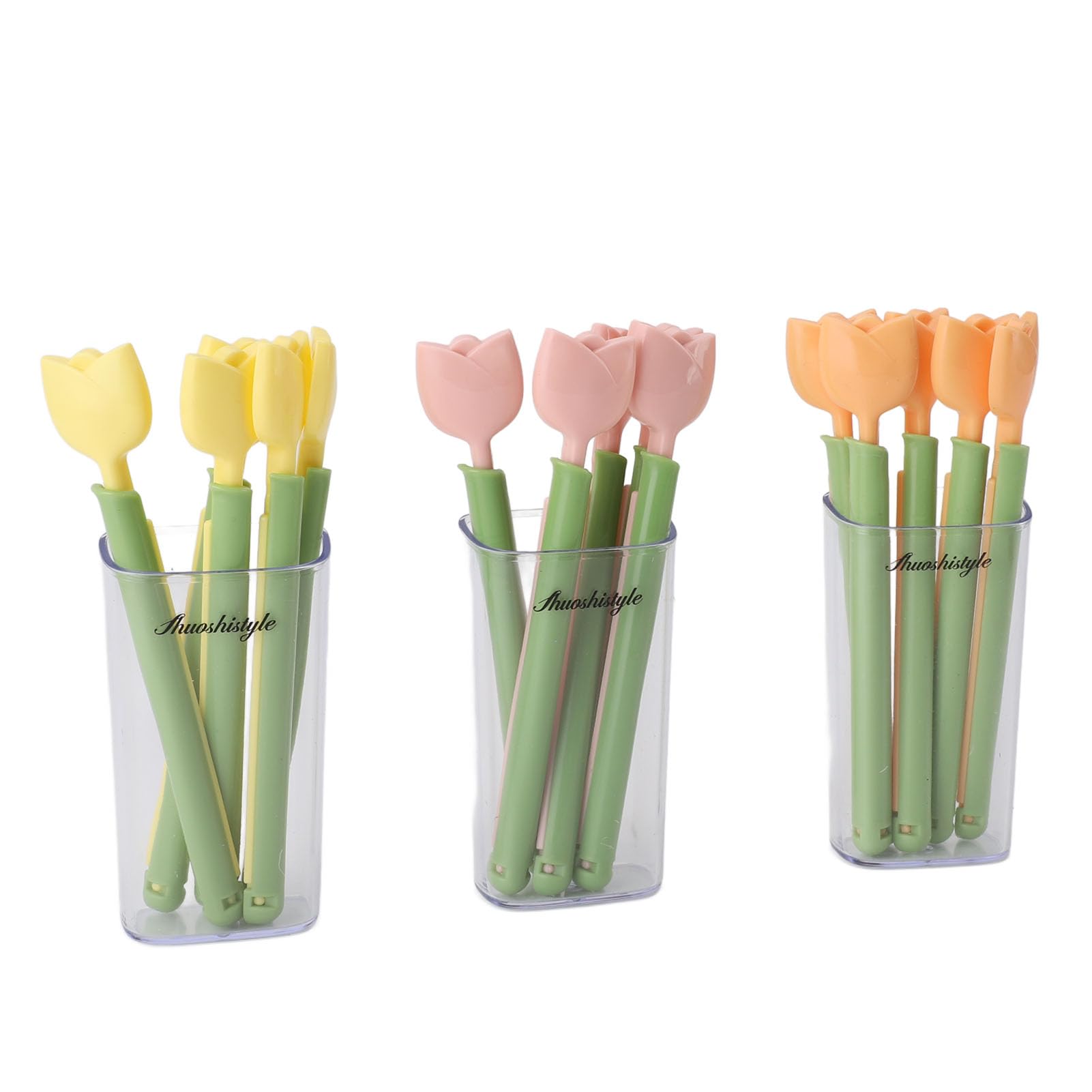 SUNFECILI 15pcs Magnetic Refrigerator Sealing Clip,Cute Tulip Shaped Food Packages Clips,Sealing Clip Bag Plastic Bag Chip Clips,Multi Functional Food Freshness Bag Clip with Storage Box