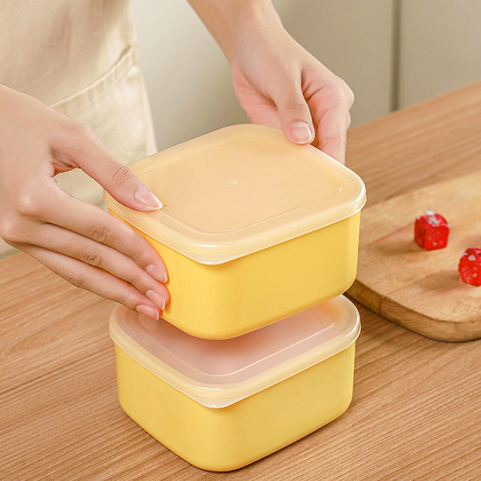 Sliced Cheese Holder, Butter Cheese Storage Box, Clear Cheese Container with Flip Lid for Food Storage (#2)
