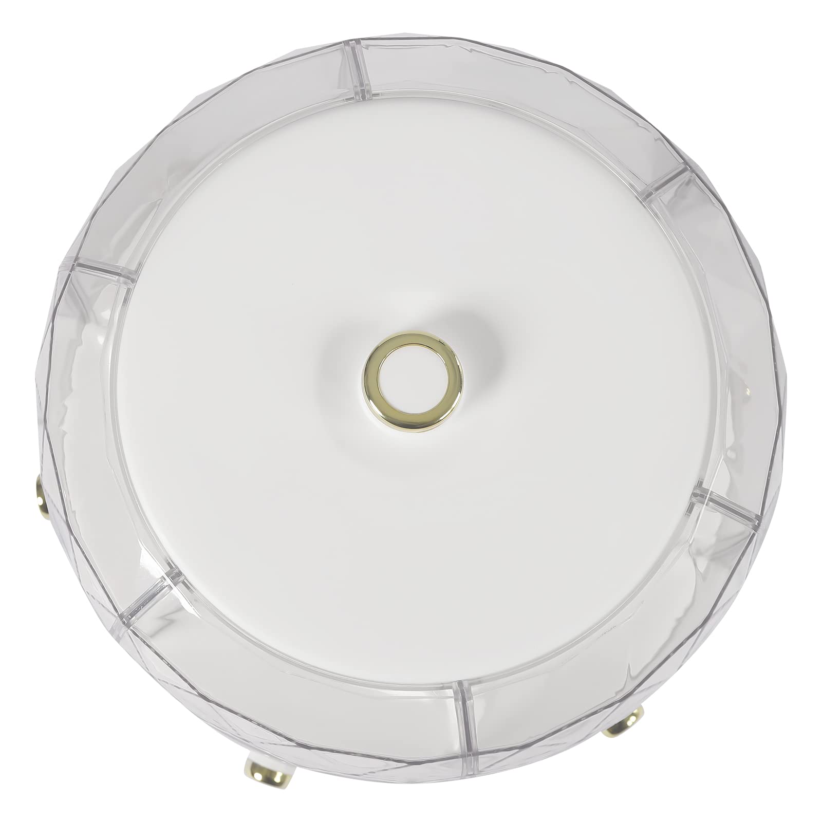 BuYouZaiLaa 6 Grids Grain Dispenser Rotatable Sealed Rice Food Dispenser Storage Bucket for Coffee Beans Dog Food Grains Dispenser White